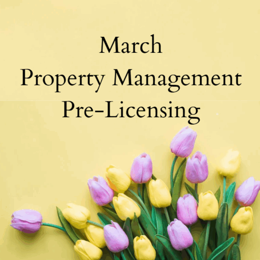 MARCH Pre-Licensing 2026 – Property Management Education